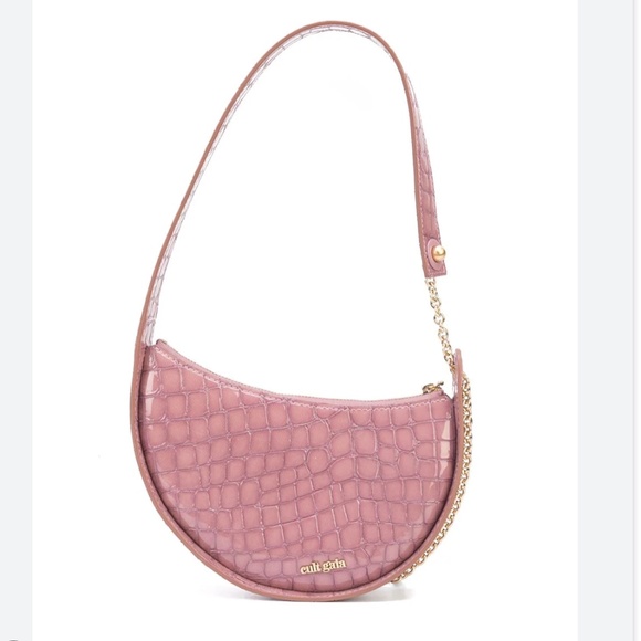 Bags | Cult Gaia Nadia Pink Croc Bag | Poshmark
